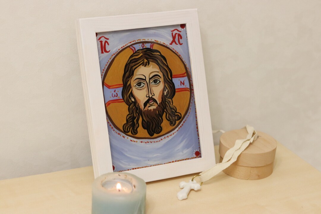 Jesus Christ Iconography, Religious Wall Decor, Jesus Christ Icon, Non ...