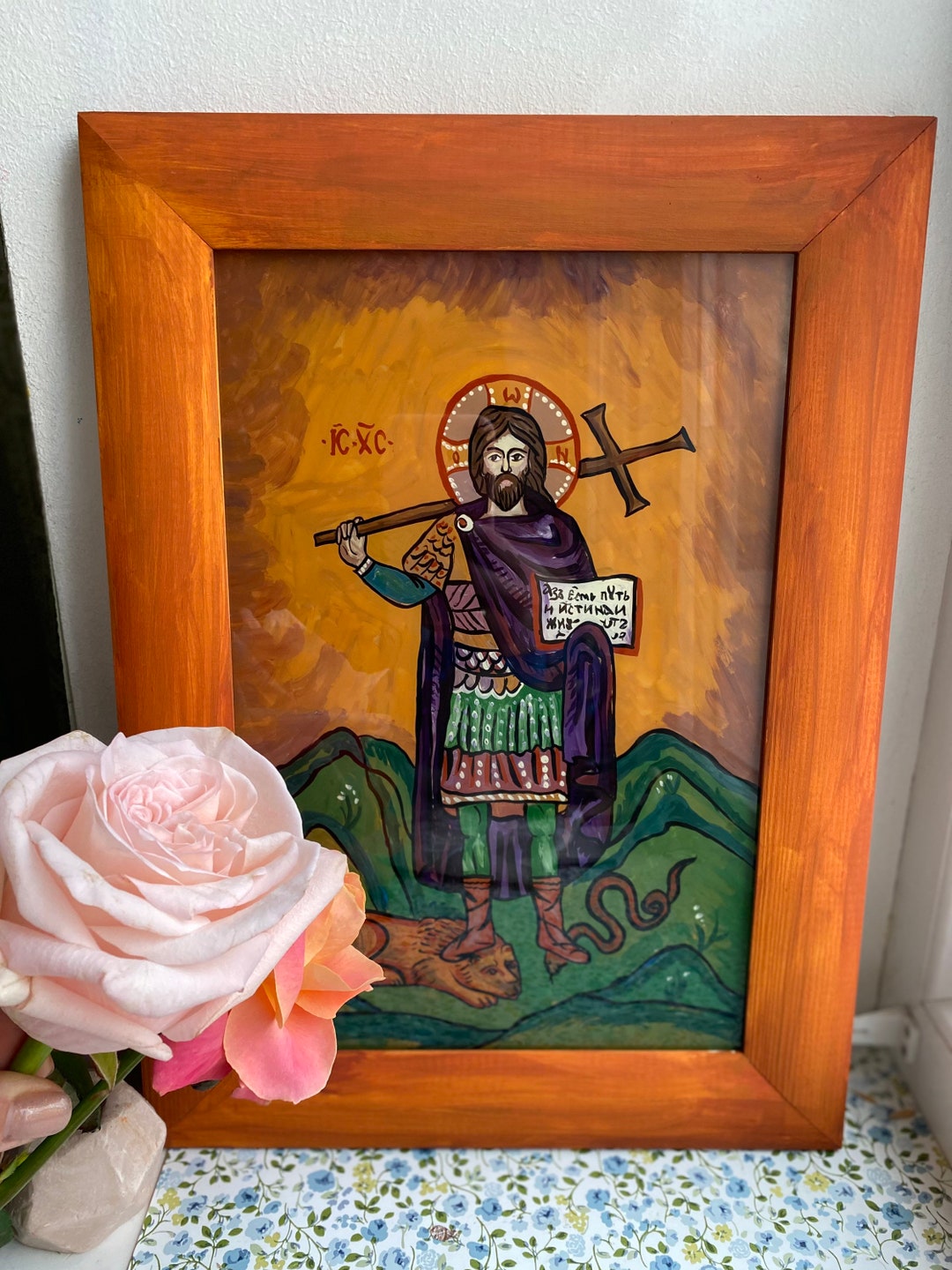 Icon of Jesus Christ Triumphant, Symbolic Image Resurrection of Christ ...
