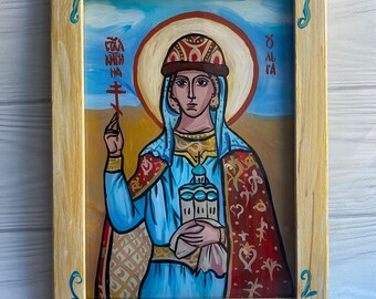 Icon of Saint Olga - Etsy