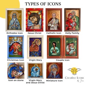 Saint Joseph and Baby Jesus Christ, Saint Joseph Icon, Hand Painted ...