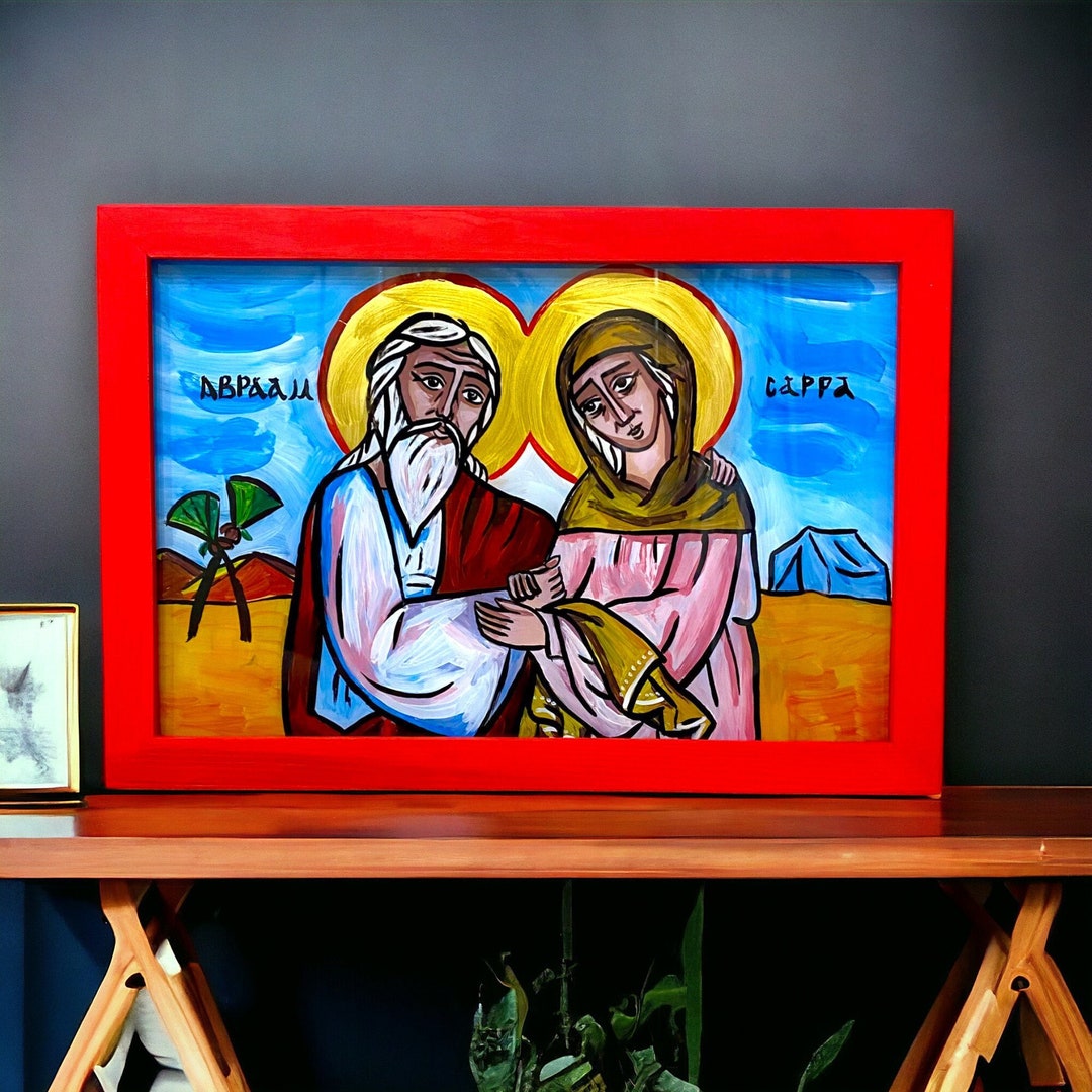 Saint Prophet Abraham and Sarah Icon , Saint Family , Icon in Style ...