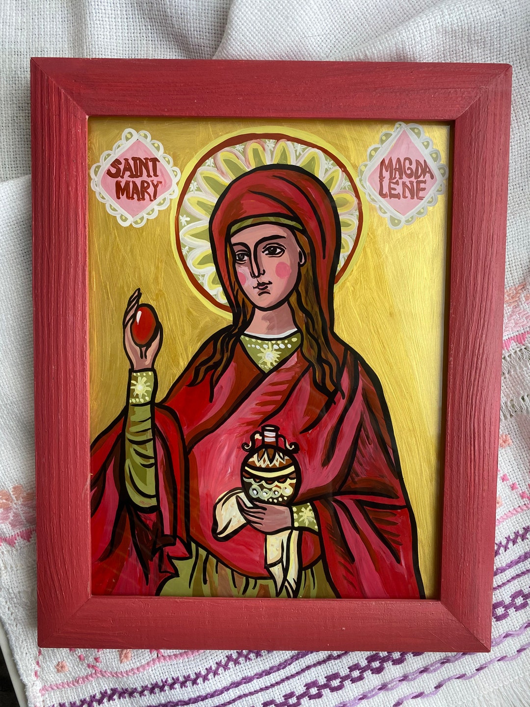 Mary Magdalene Orthodox Hand-painted Art, Virgin Mary Magdalene Icon ...