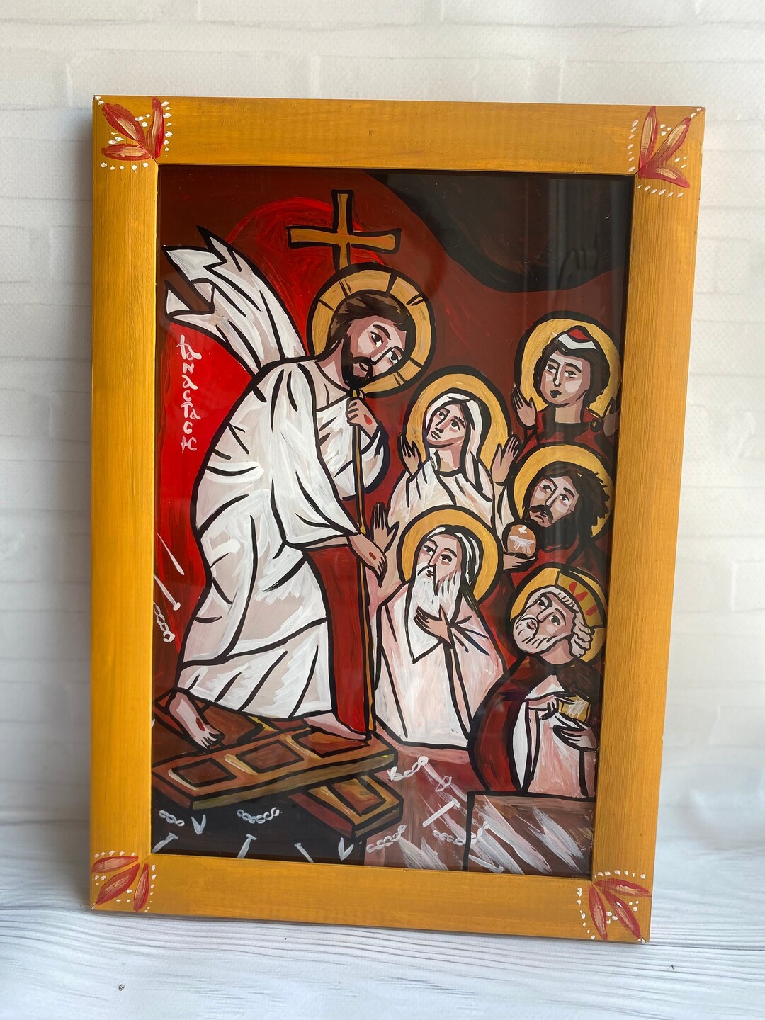 Coptic Icon Resurrection of Jesus Christ , Old Ethiopian Christian Icon ...