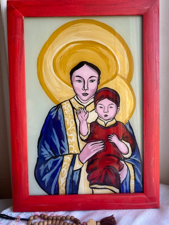 Our Lady of La Vang Catholic Handwritten Icon Sacred Image - Etsy
