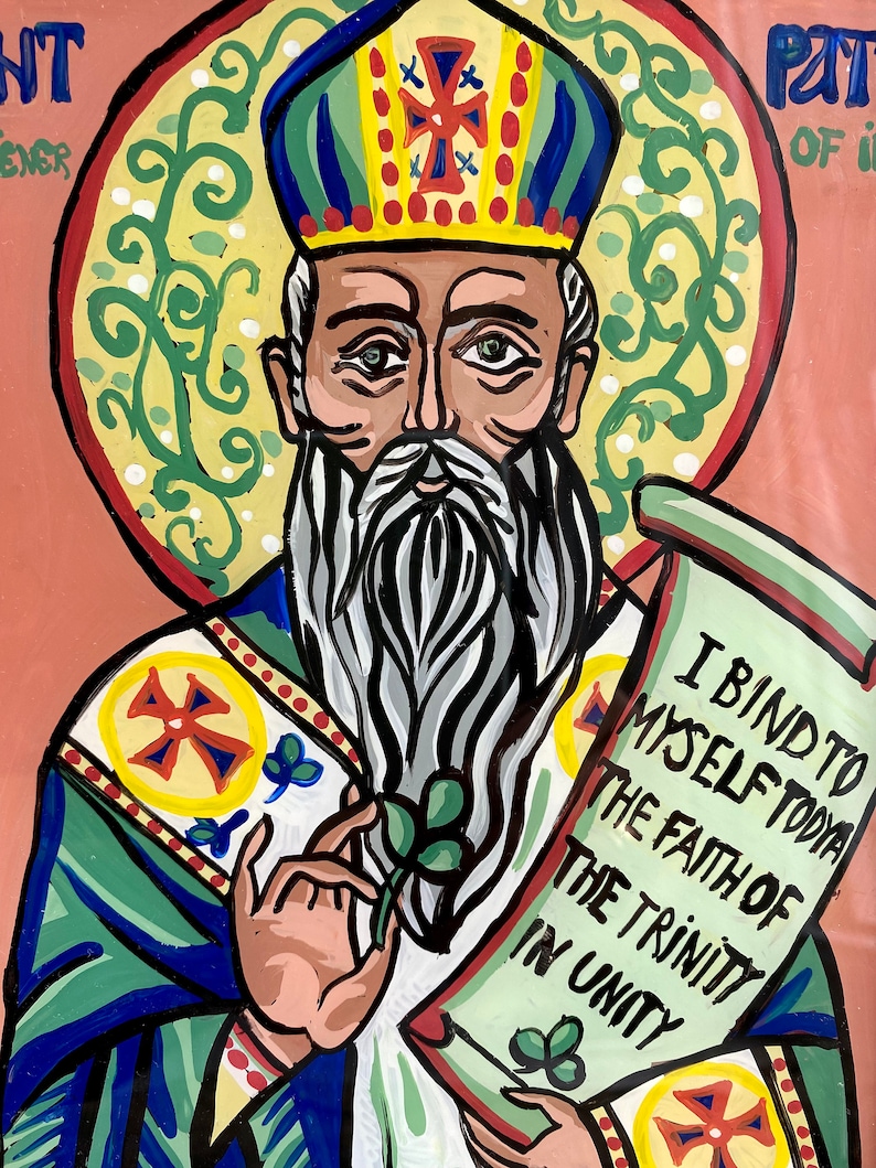 Saint Patrick of Ireland Icon Christian Catholic Icon - Etsy