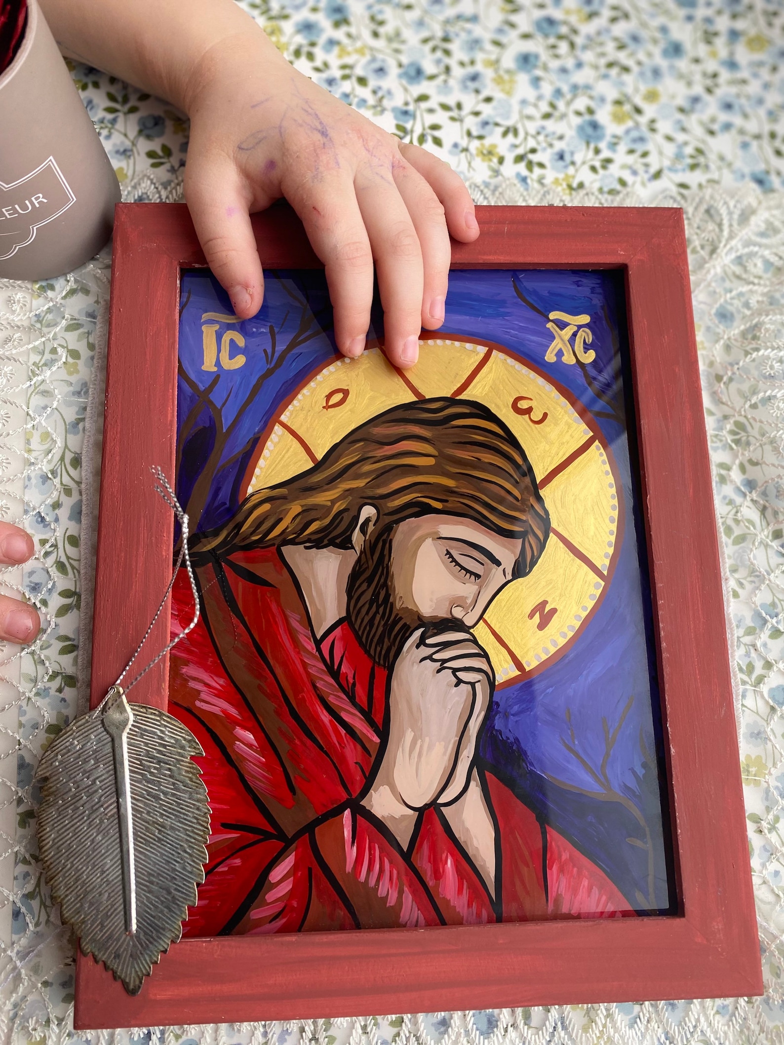 Jesus Praying Icon Orthodox Hand Painted Icon Ukrainian | Etsy
