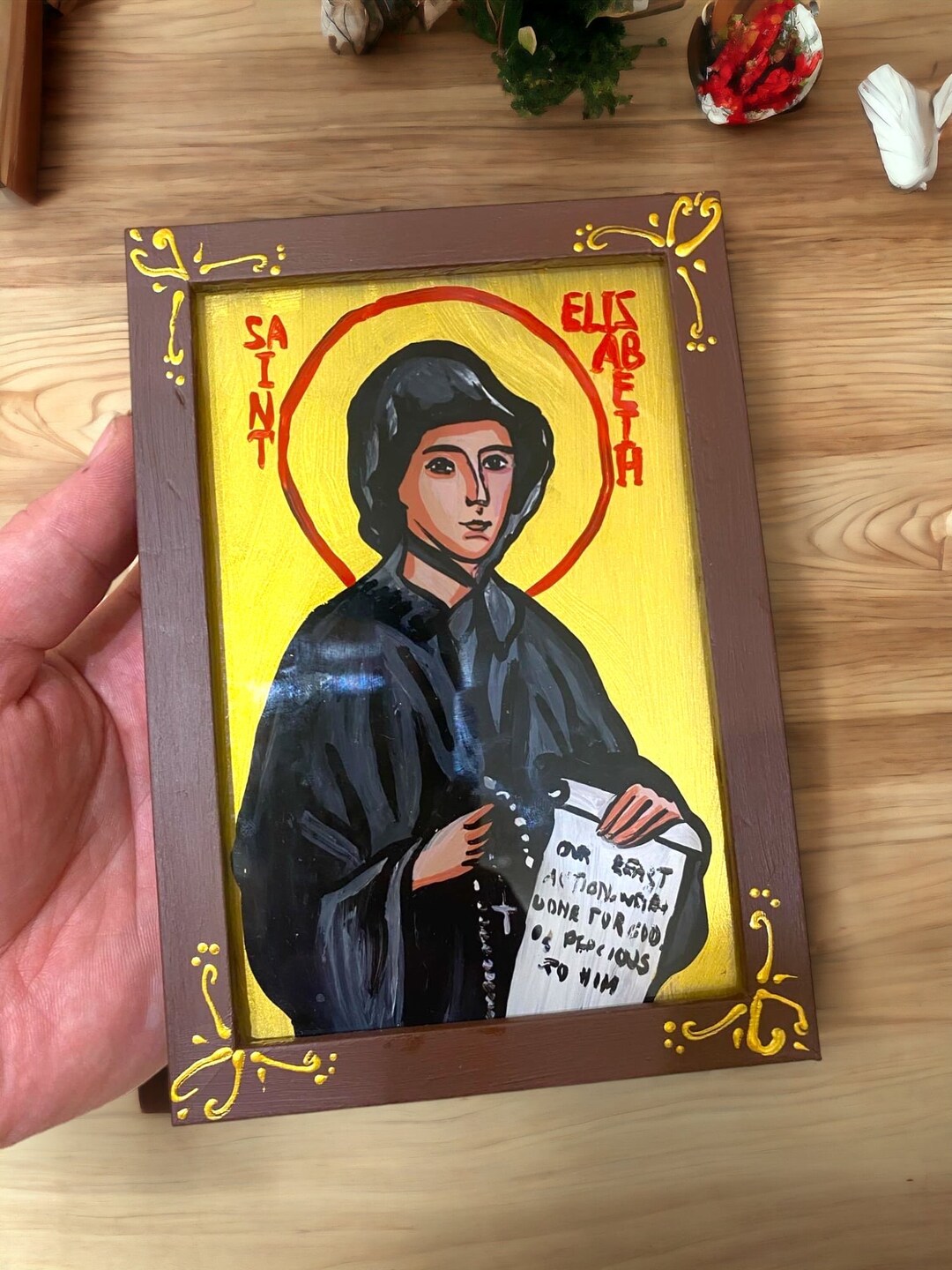 Saint Elizabeth Ann Seton, St Elizabeth Icon, Religious Gift Icon, Wall ...