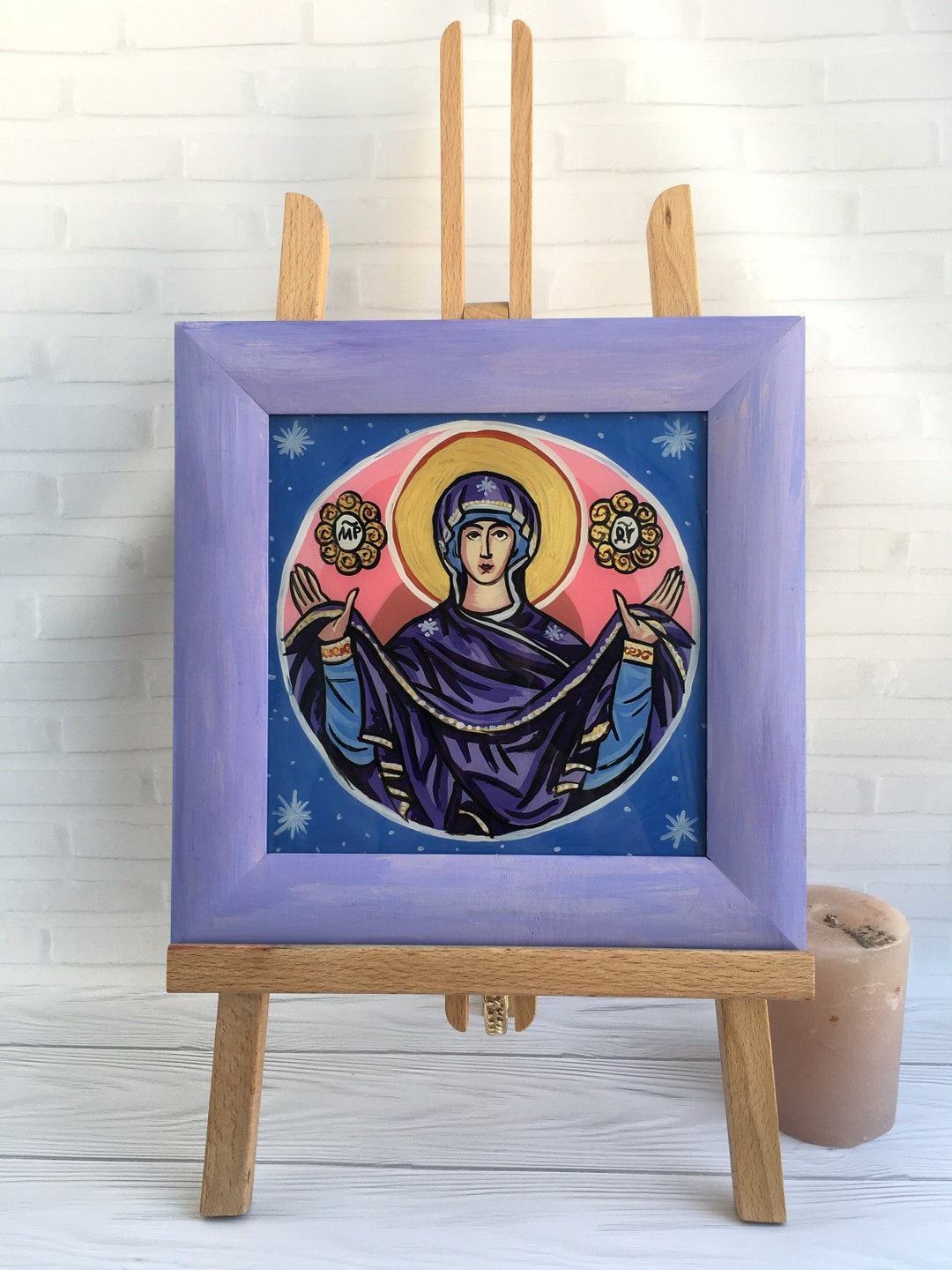 Blessed Virgin Mary Orans, Our Lady of the Sign, Catholic Wall Art ...