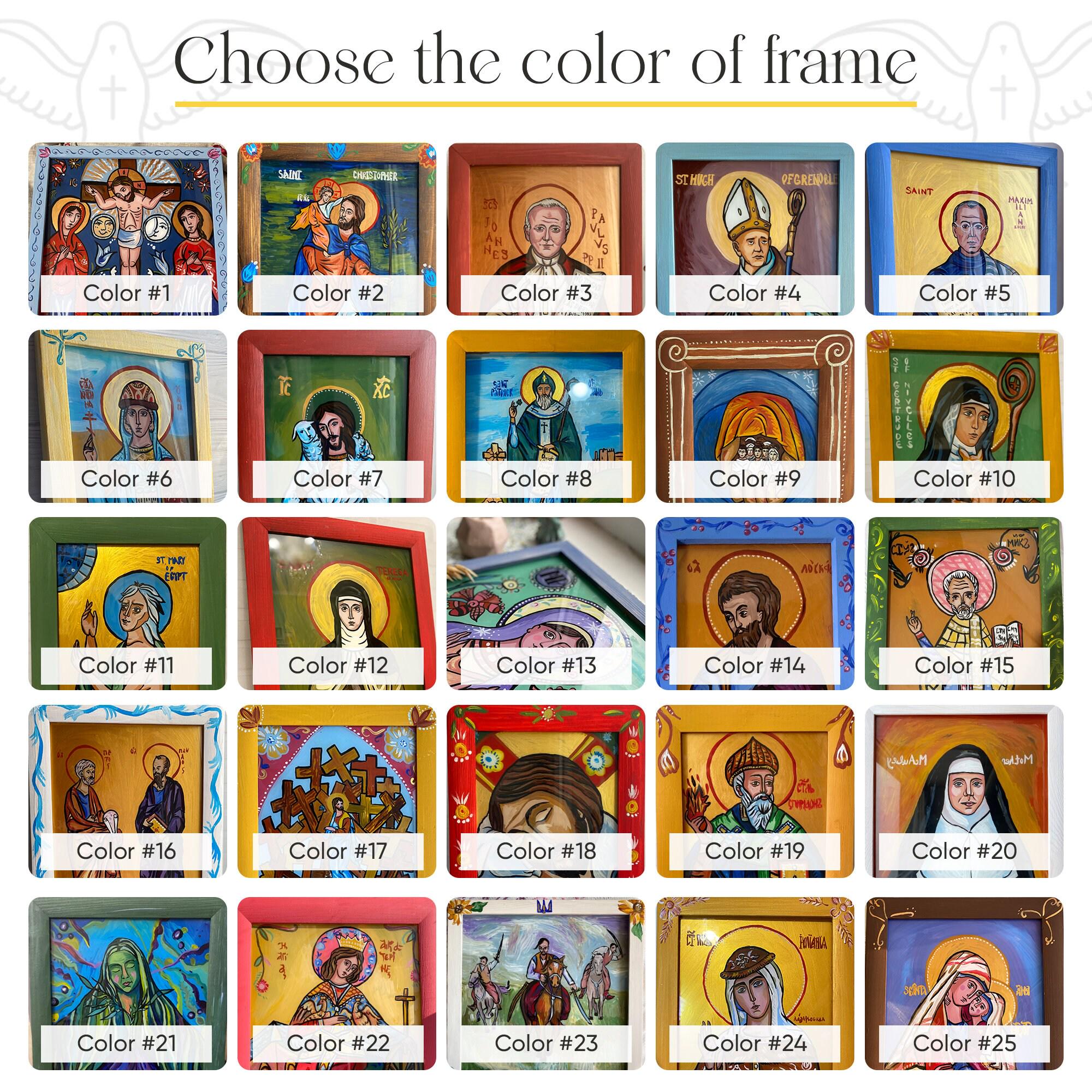 Hand-painted Christ True Vine Icon on Glass – Eucharistic Christian ...