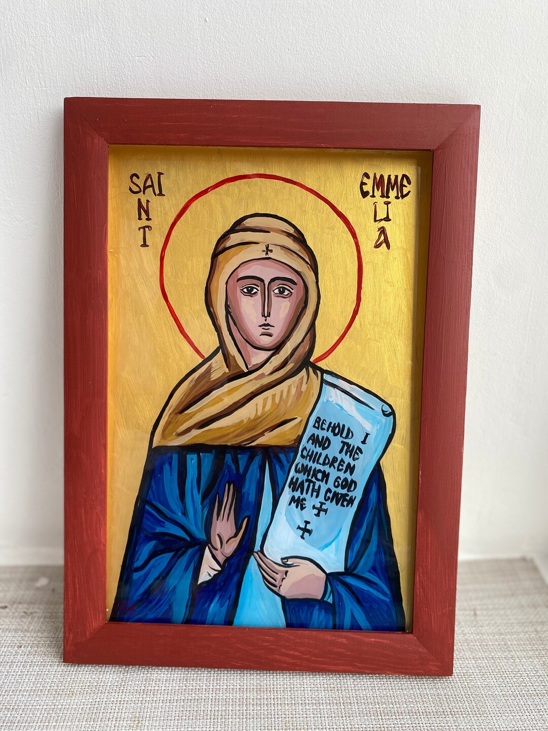 Icon of St Emilia, Mother of Sts. Basil and Gregory, Christian Hand ...