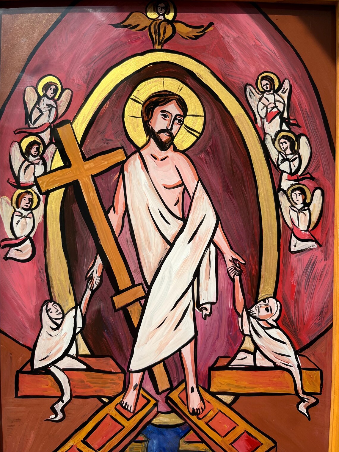 Resurrection Coptic Icon, Old Ethiopian Christian Icon, Easter Icon ...