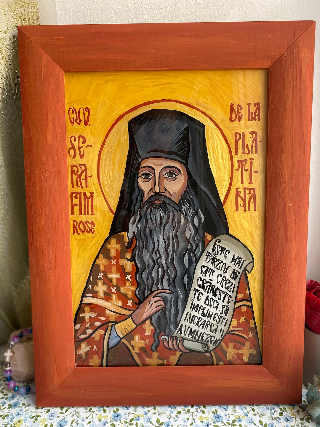 Saint Seraphim Rose of Platina, Christian Wall Hanging Icon, Christian ...