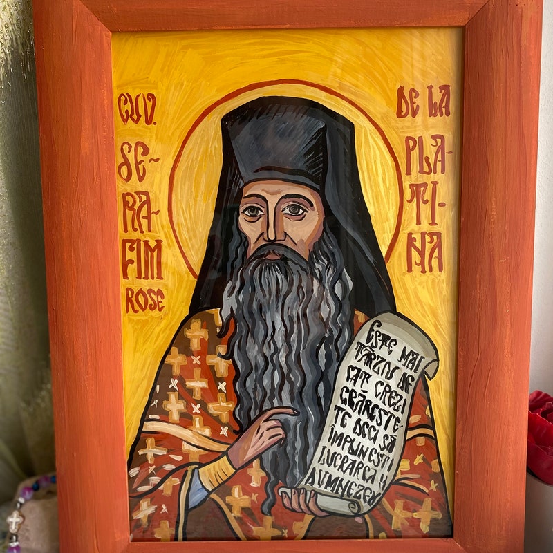 St Seraphim Icon - Etsy