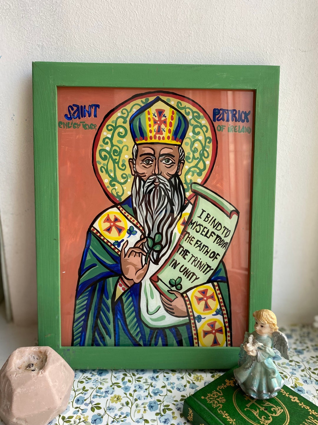 Saint Patrick of Ireland Icon Christian Catholic Icon - Etsy