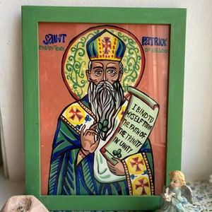 Saint Patrick of Ireland Icon Christian Catholic Icon - Etsy