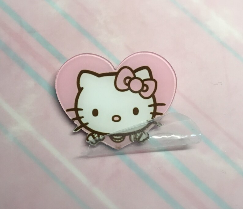 Cute Pink Kitty Acrylic Pins - Etsy