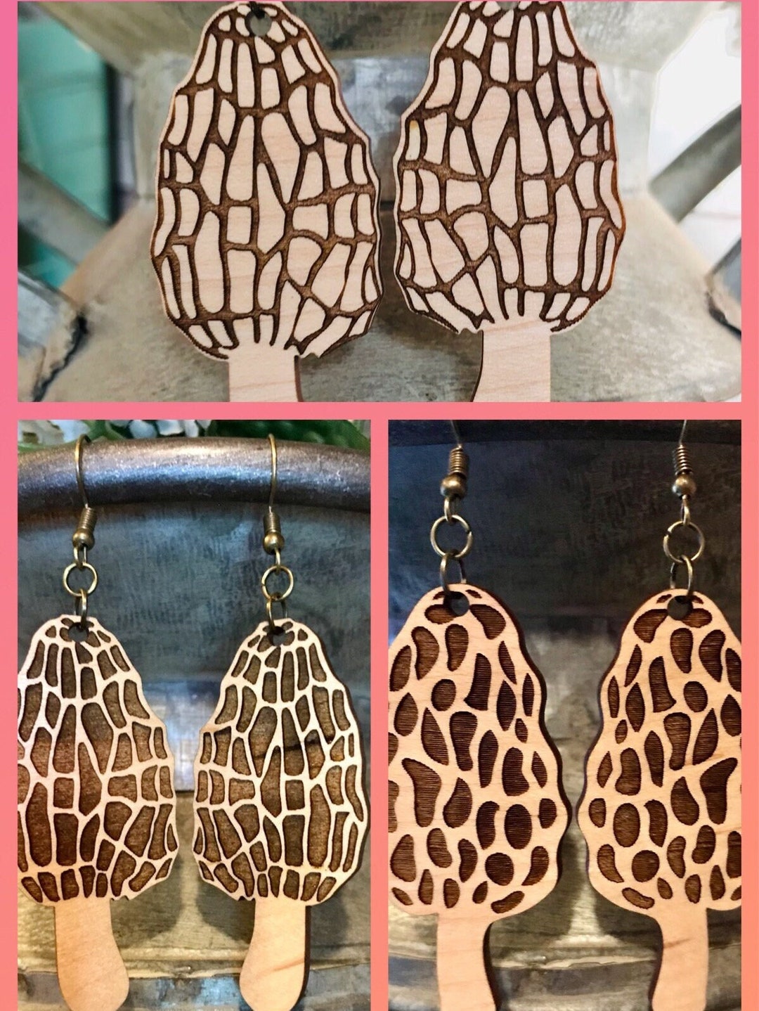 Morel Mushroom Earring Bundle-svg- Digital File Only - Etsy