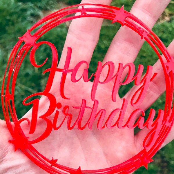 Circle Happy Birthday Svg - Etsy