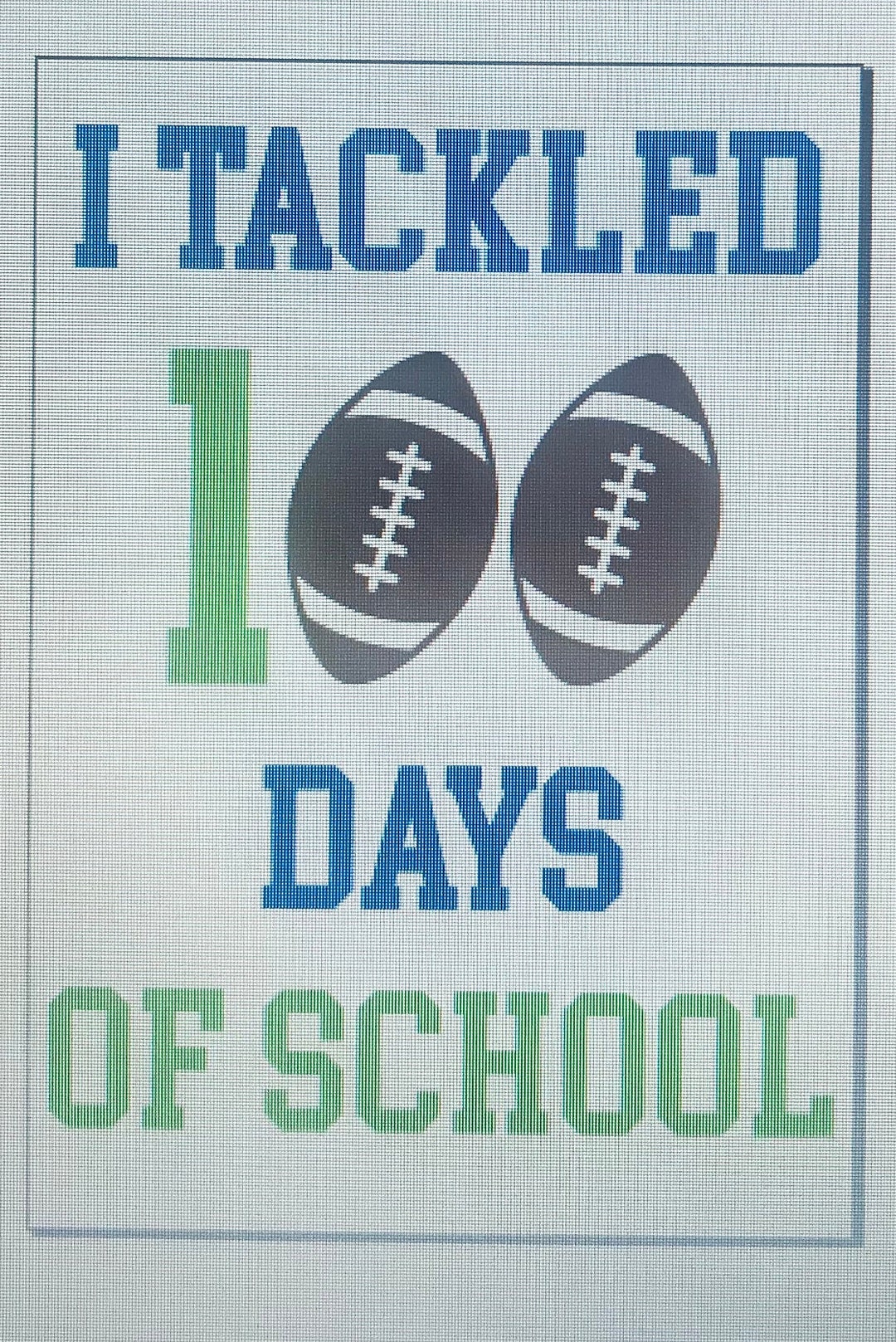 100 Days of School-football Svg/digital FILE ONLY - Etsy