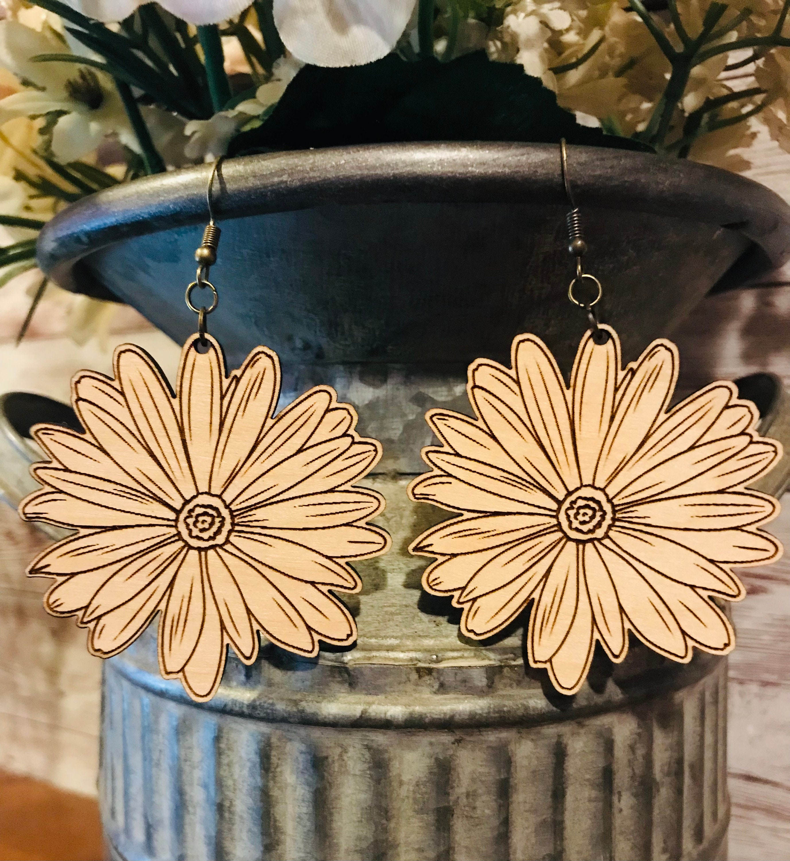 Daisy Earring Svg-digital File Only - Etsy