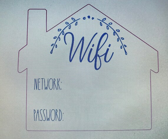 Wifi Password House Sign SVG DIGITAL CUT File Only | Etsy