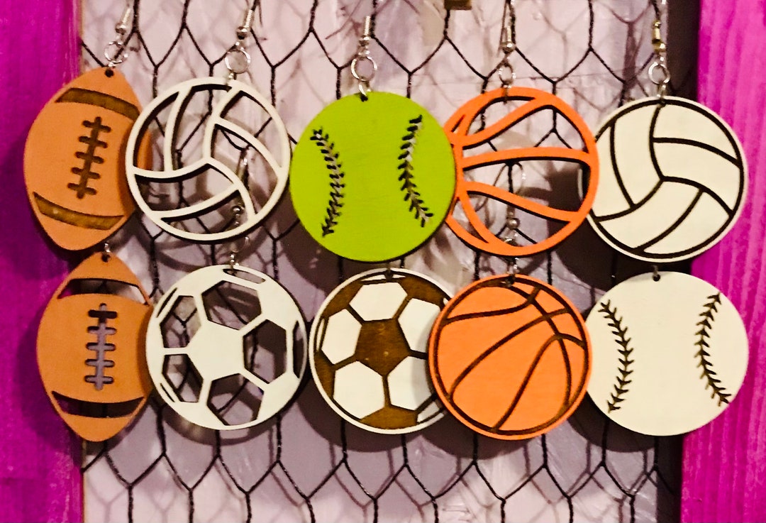 Sports Earring Bundle 11 Pairsvg ONLY Digital File - Etsy