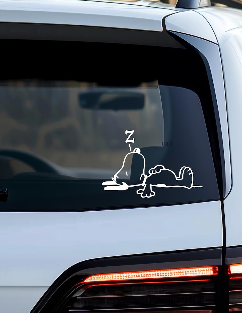 Snoopy Car Decal: Waterproof Vinyl Sticker - Peanuts - Etsy