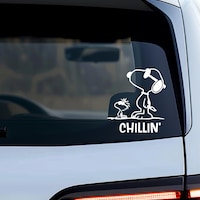 Snoopy Peeking Car Decal, Black Vinyl Sticker, 8 X 3 Inches - Etsy UK