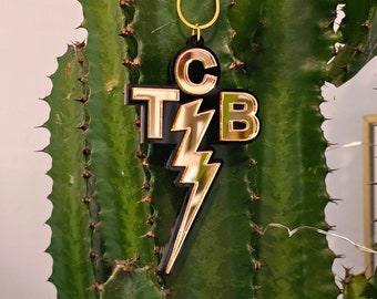 Elvis Presley TCB Lightning Bolt Necklace Taking Care of Business ...