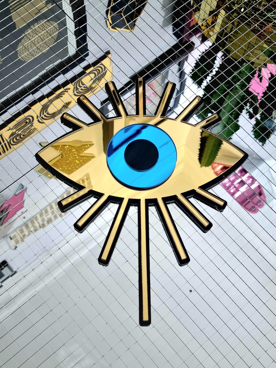 Evil Eye Mirror All Seeing Eye Nazar Amulet Handmade Wall Decor Boho ...