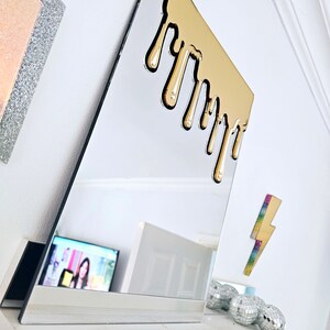 Drip Mirror Dripping Wall Art Gold Drip Pop Art Dopamine Decor Eclectic ...
