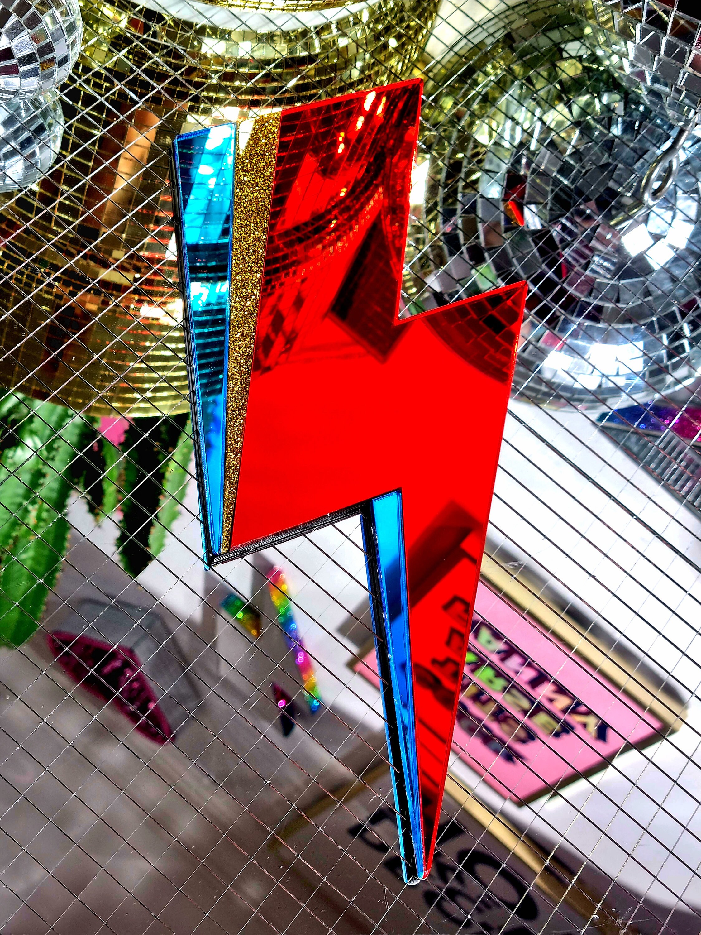 David Bowie Mirror: Aladdin Sane Lightning Bolt - Glam Rock Decor ...