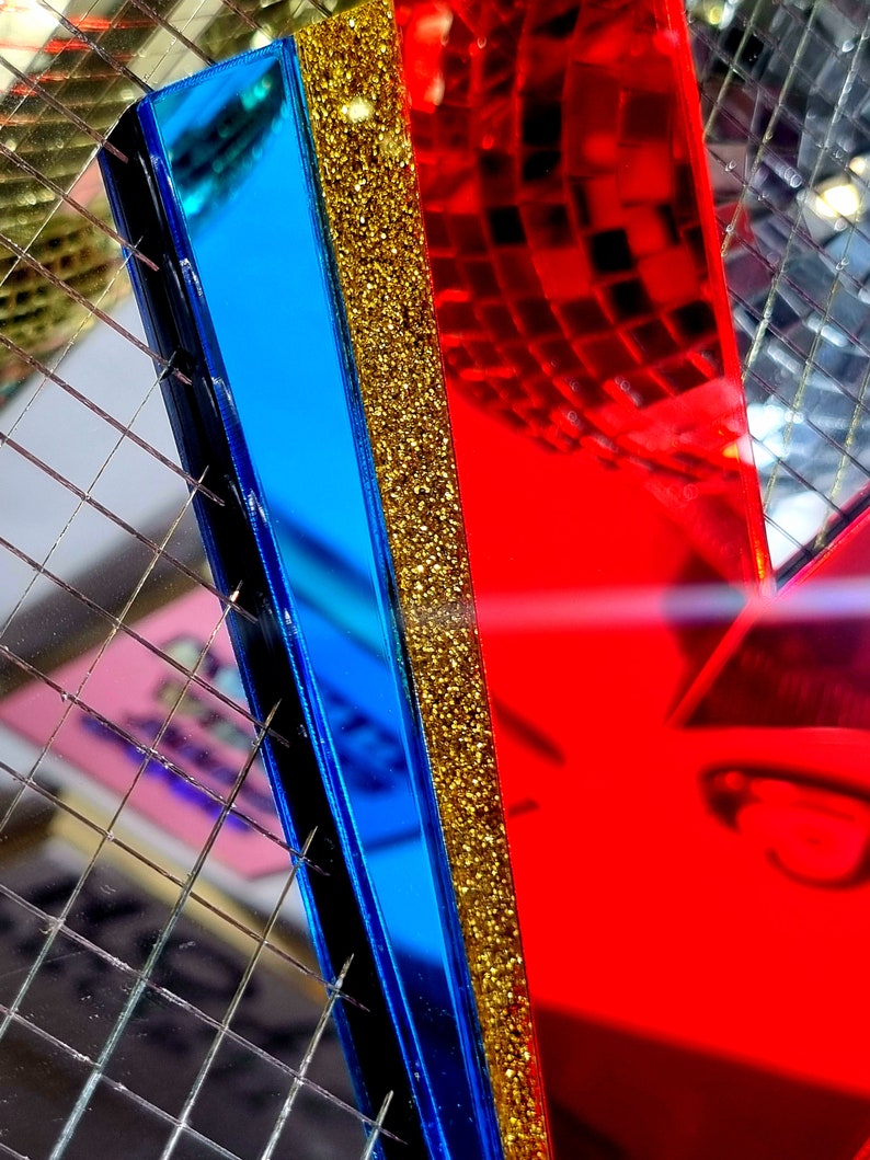 David Bowie Mirror: Aladdin Sane Lightning Bolt - Glam Rock Decor ...