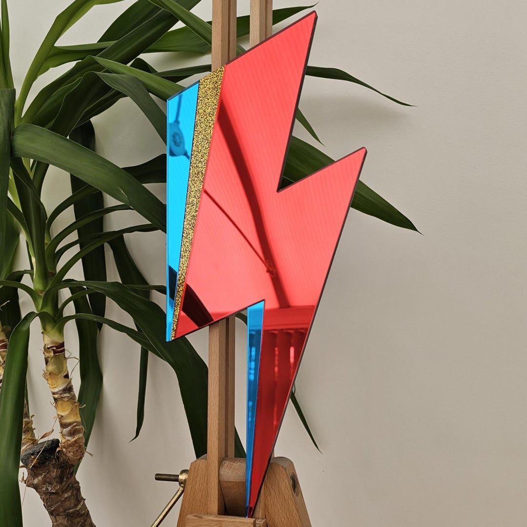 David Bowie Mirror: Aladdin Sane Lightning Bolt - Glam Rock Decor ...
