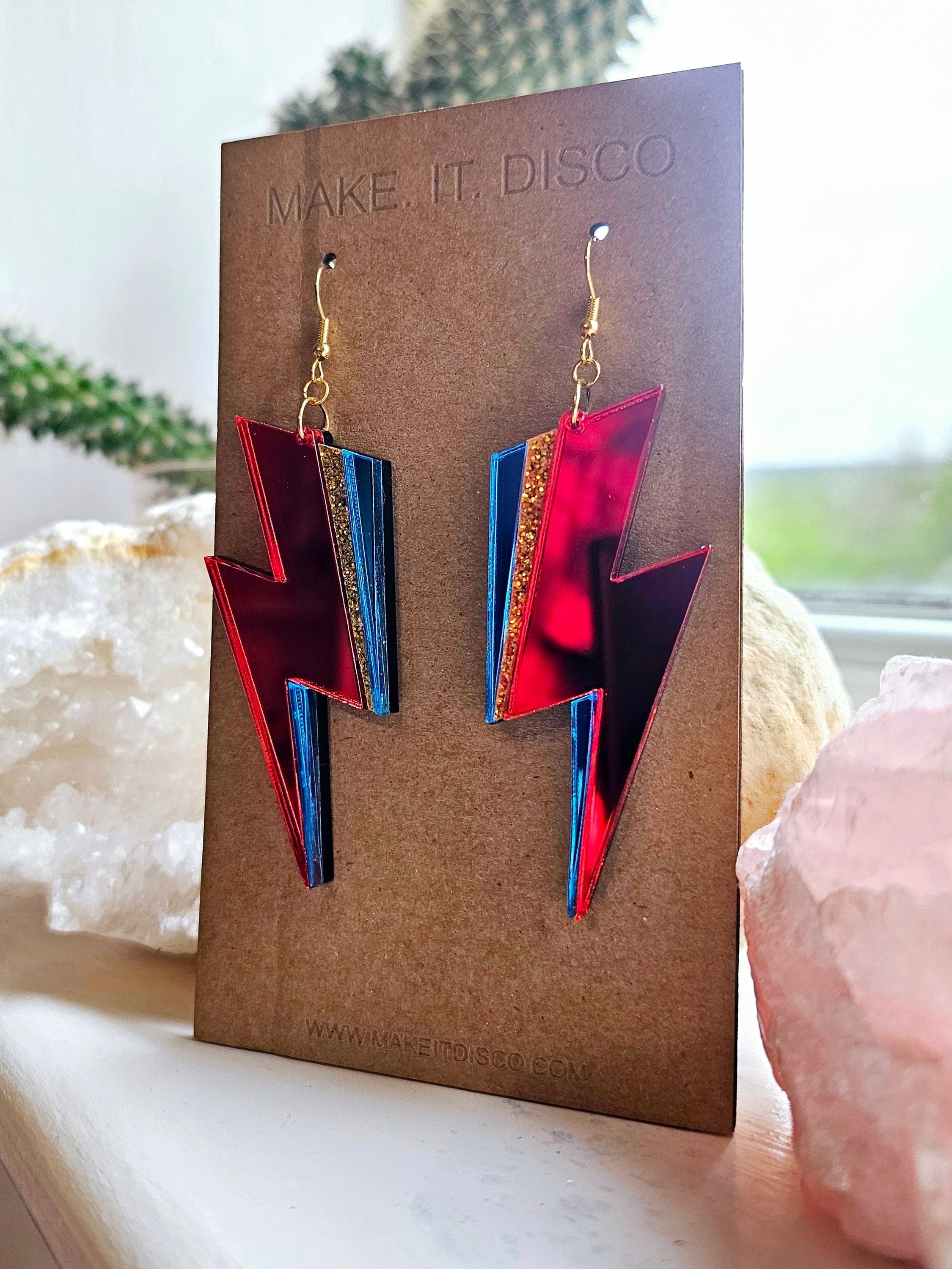 David Bowie Aladdin Sane Earrings | Star Man | Ziggy Stardust ...