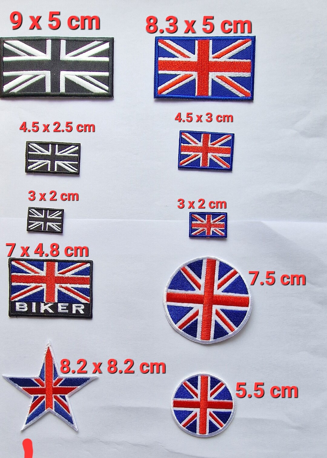 UK Union Jack National Flag Embroidered Patch Iron on Sew on Badge ...