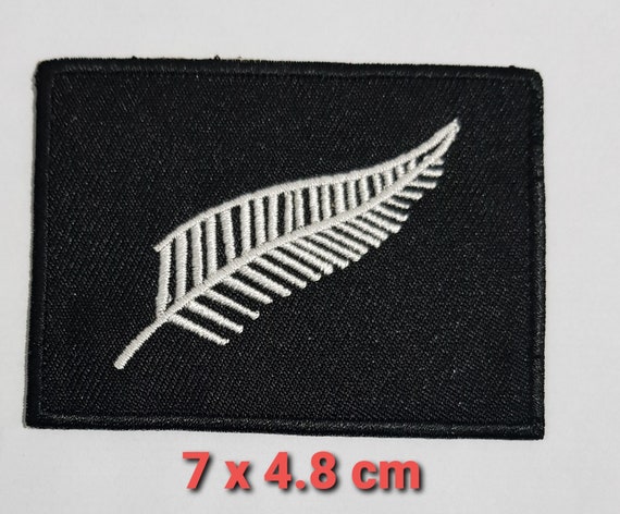 New Zealand Silver Fern Flag Patch Embroidered Iron / Sew on | Etsy