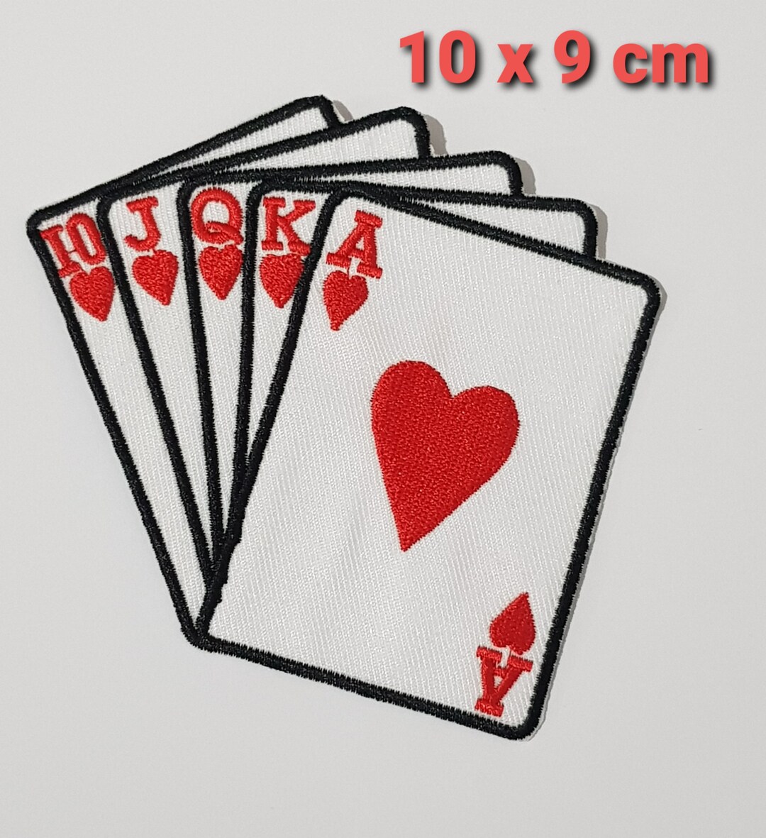 Playing Cards Patch Embroidered Iron / Sew on Shirt Bag Poker Casino ...