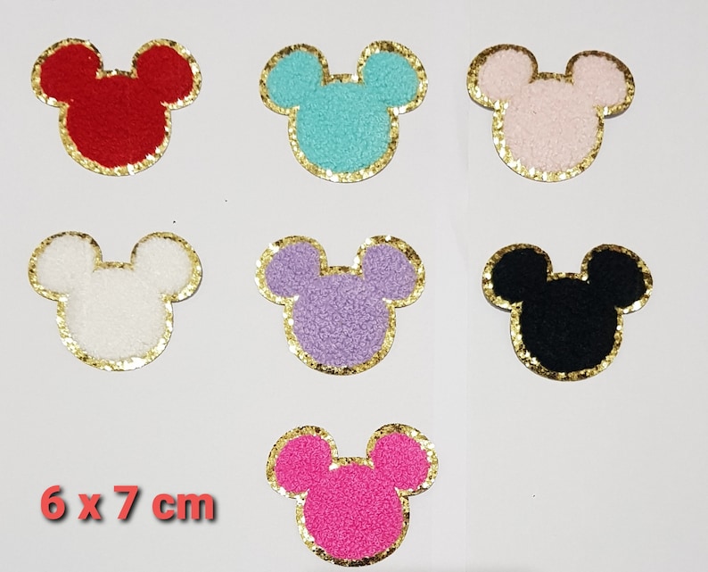 Chenille Mickey Mouse Patch Mickey Iron on Patchmickey Heads - Etsy