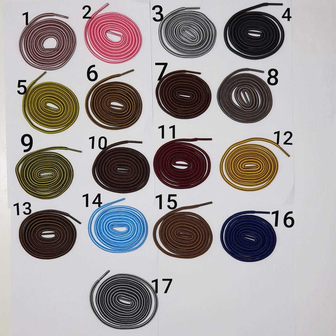 Hiking Boot Laces Walking Boots Laces Safety Shoes Round Bootlaces - Etsy