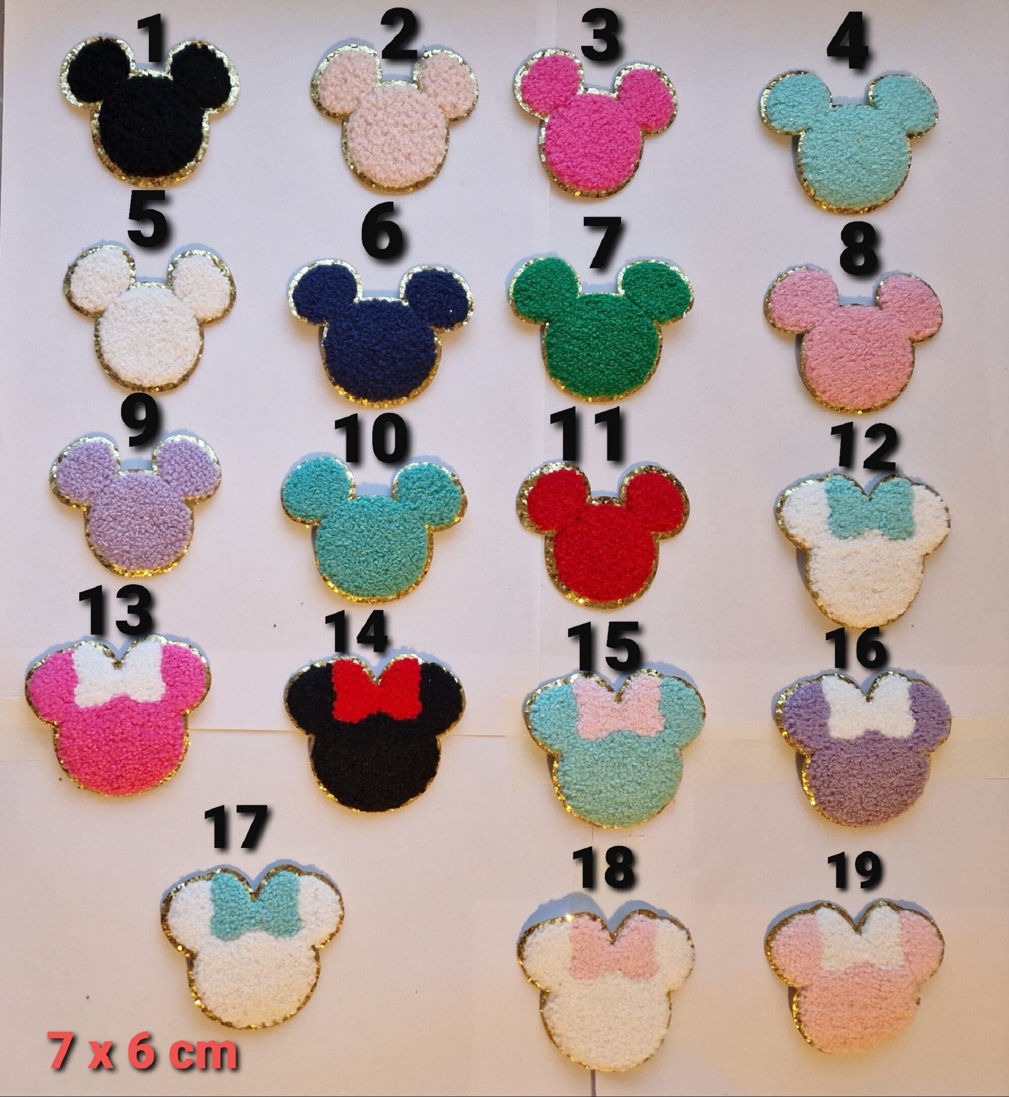 Chenille Mickey Mouse Patch Mickey Iron on Patchmickey Heads - Etsy