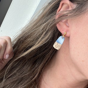 Beach Earrings. Polymer Clay Earrings. Shell Earrings. Neutral Earrings ...