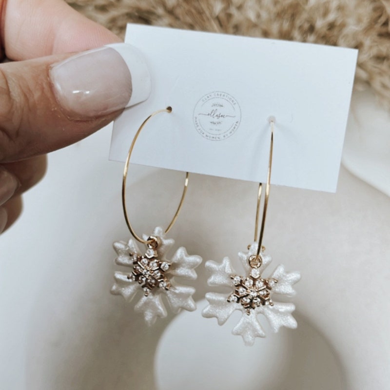 Snowflake Earrings - Etsy