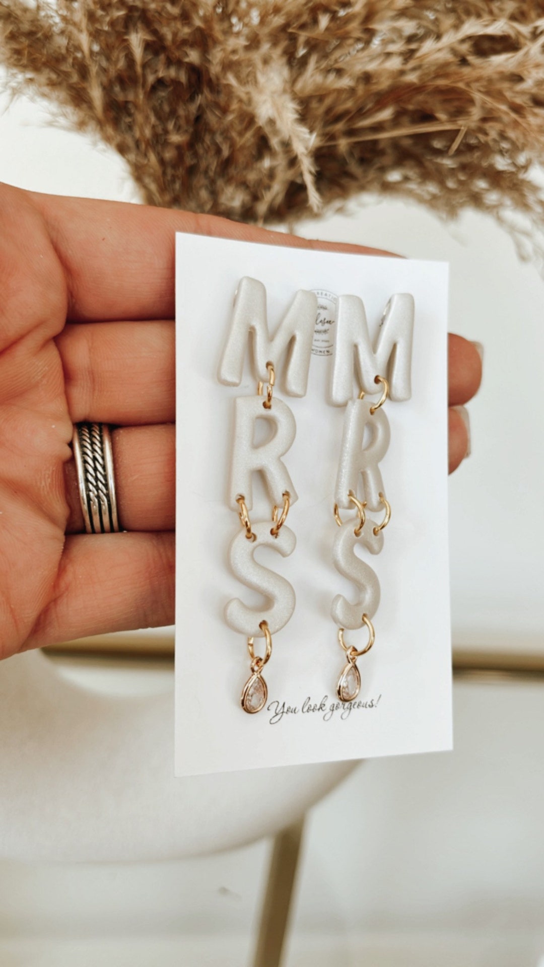 Bridal Earrings. Mrs Earrings. Gift for Her. Wedding Gift. Bachelorette ...