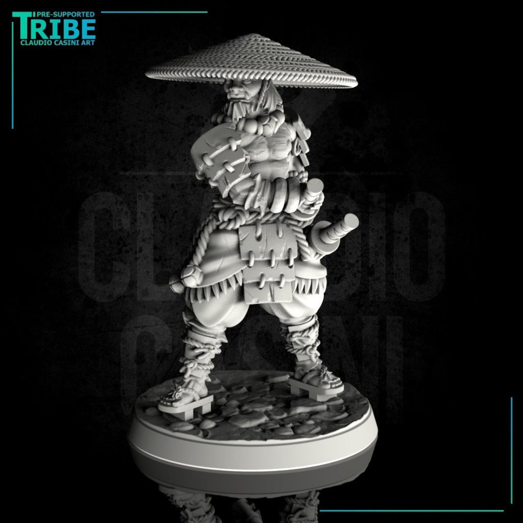Orc Samurai by Claudio Casini 12K Hi-res Resin Tabletop Figurine ...