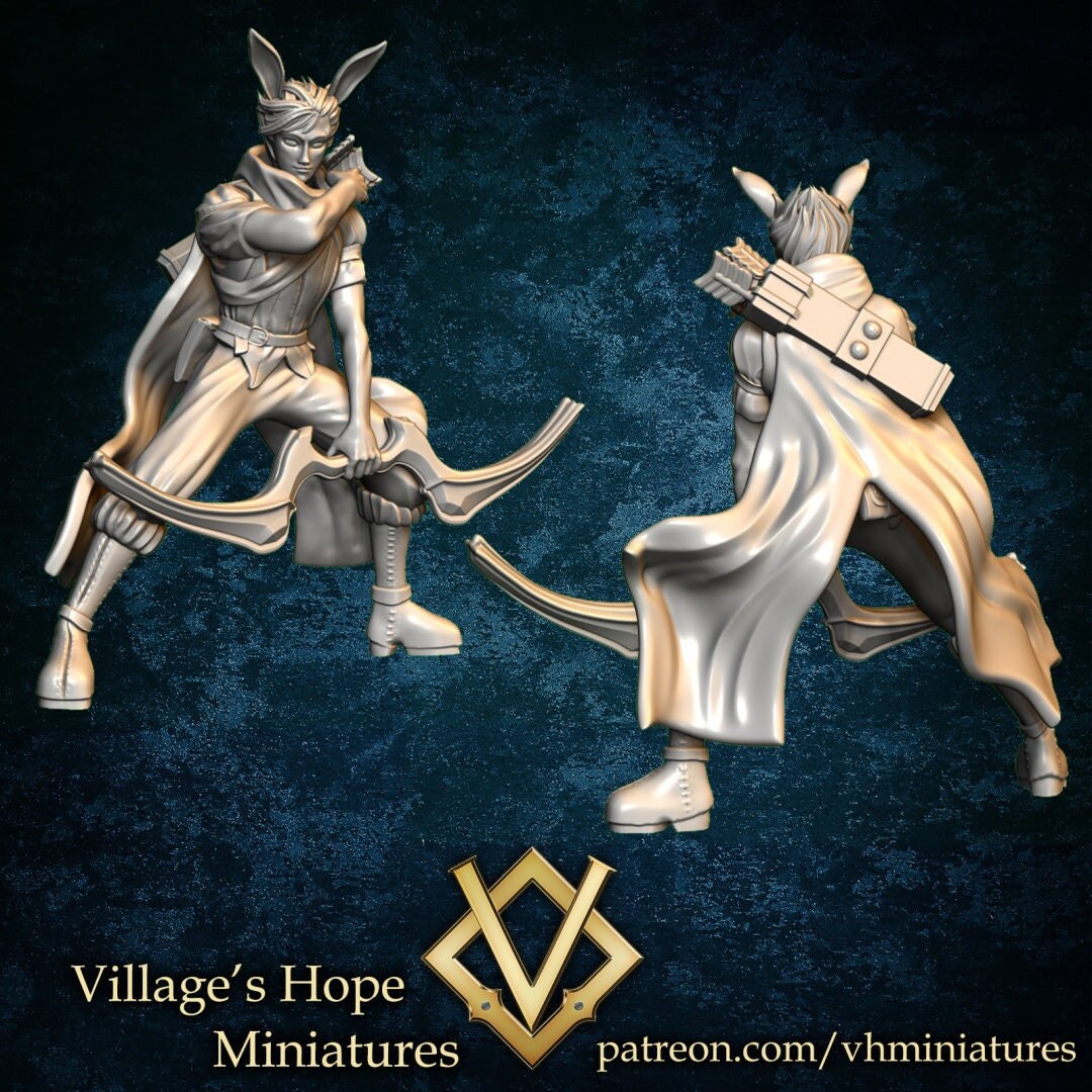 Rabbitfolk Archer by Village's Hope 12K Hi-res Resin Tabletop Figurine ...