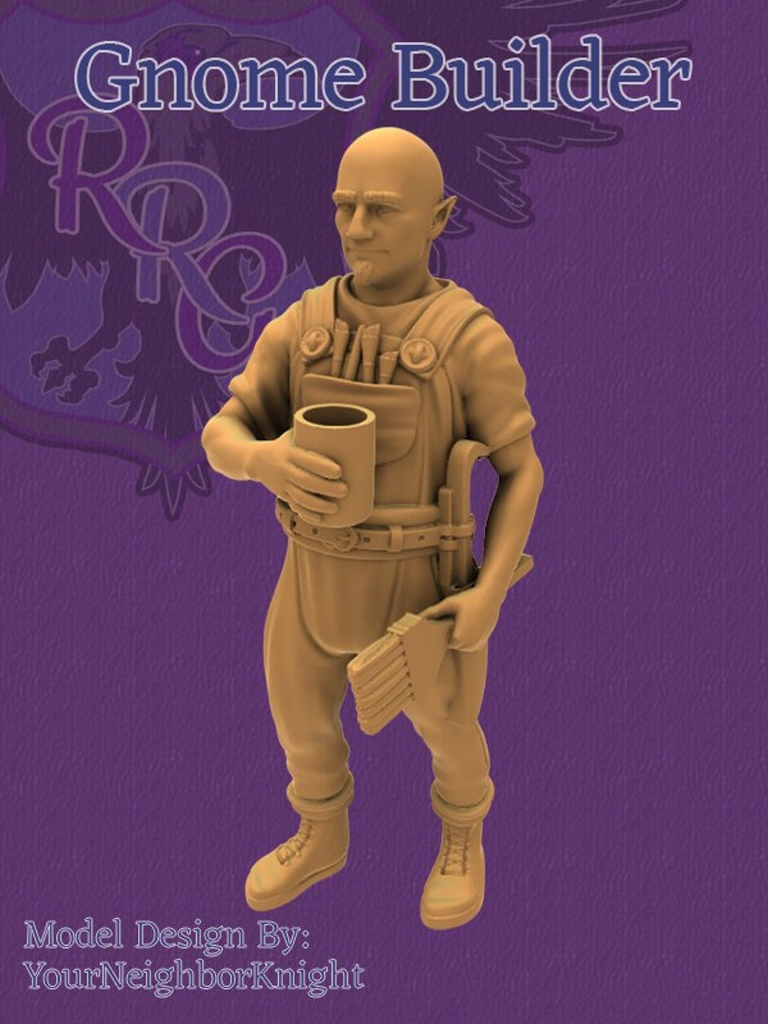 Gnome Builder by Yourneighborknight 12K Hi-res Resin Tabletop Figurine ...