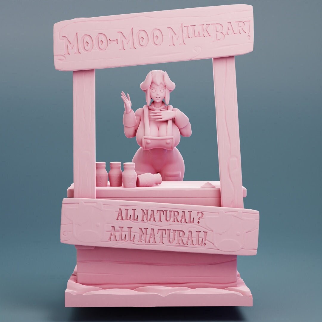 Moo-moo Milk Bar by Goomer Minis 12K Hi-res Resin Tabletop Miniature ...