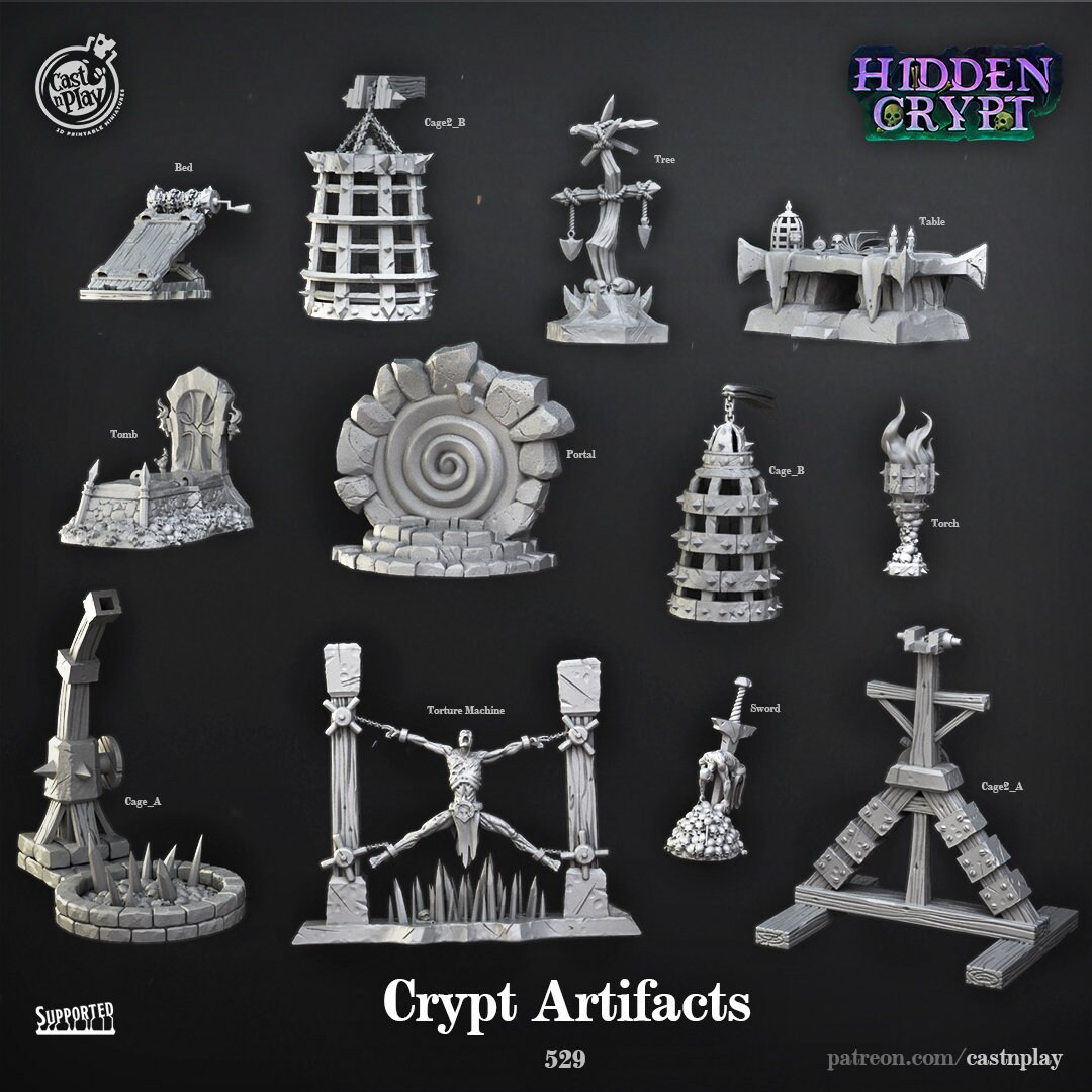 Hidden Crypt Artifacts by Cast 'n Play 12K Hi-res Resin Tabletop ...