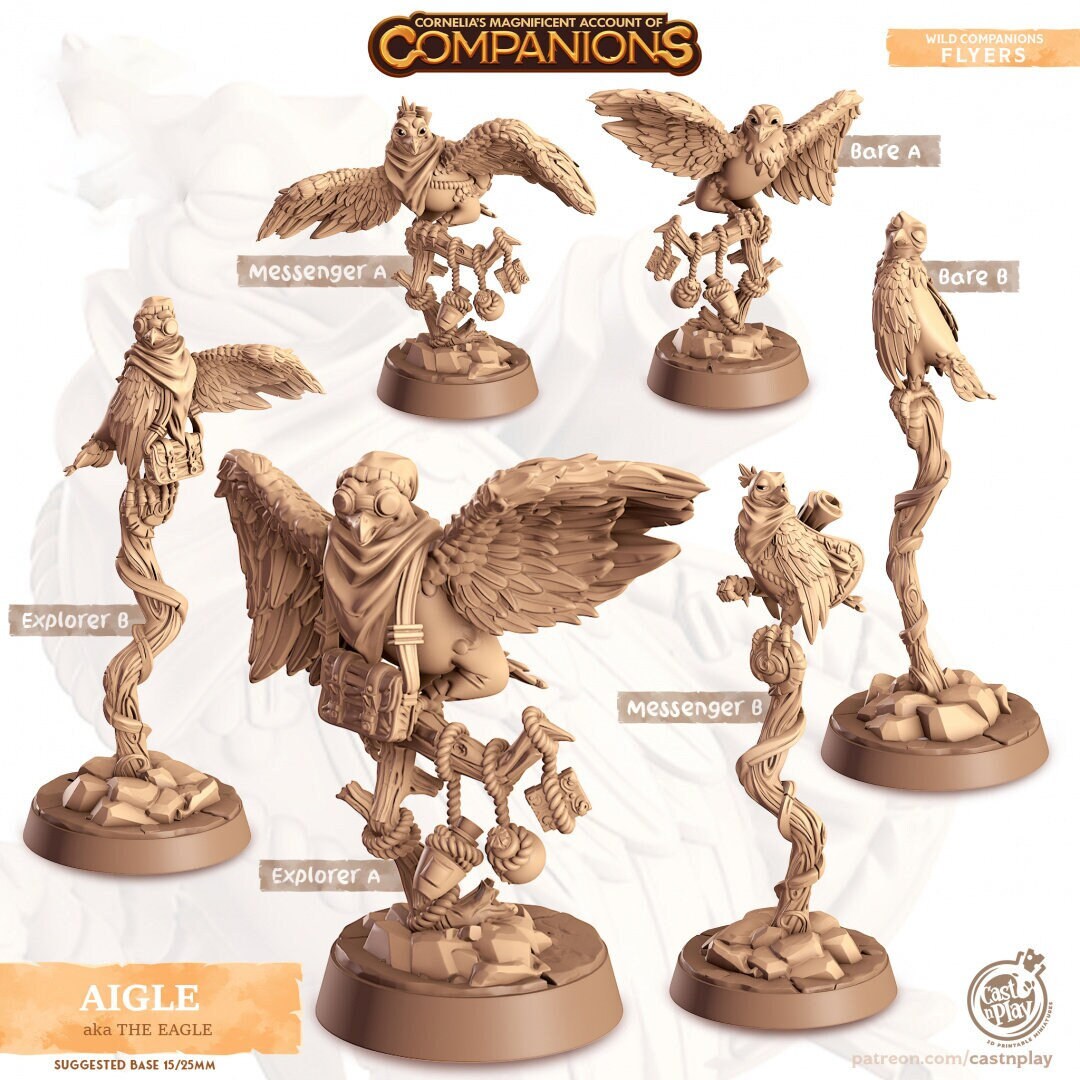 Aigle the Eagle by Cast 'n Play 12K Hi-res Resin Tabletop Miniature for ...